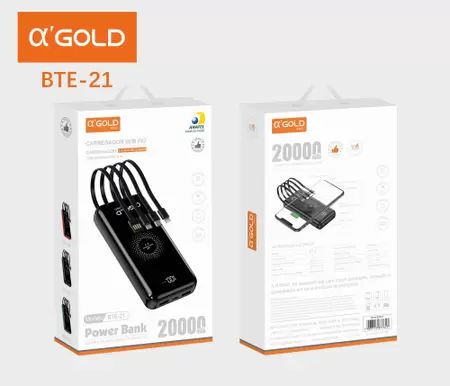 Power Bank Externa Multiuso 20.000mah BTE-21 - Gringolândia