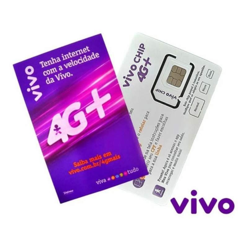 Chip Vivo Triplo Corte 4G - Pré -Com Recarga DDD-51 VIVO YGSC300U8000 ...