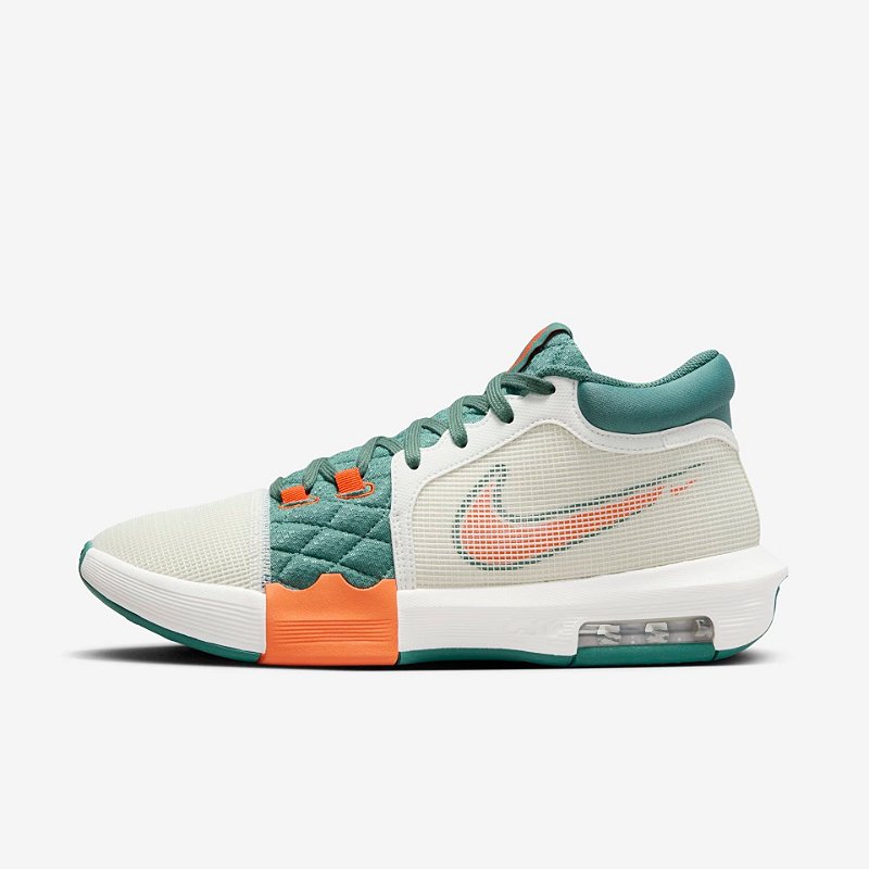 Tênis Nike LeBron Witness 8 Masculino Branco Verde - Claus Sports ...