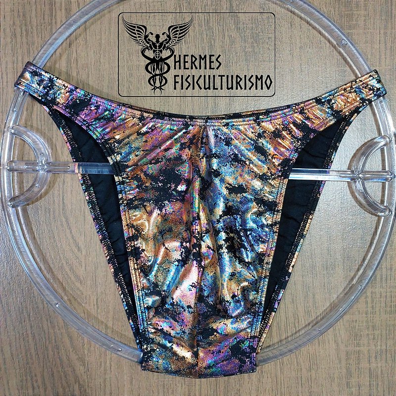 Sunga Bodybuilder Oil Brilhante - Corte Tradicional - Hermes Fisiculturismo