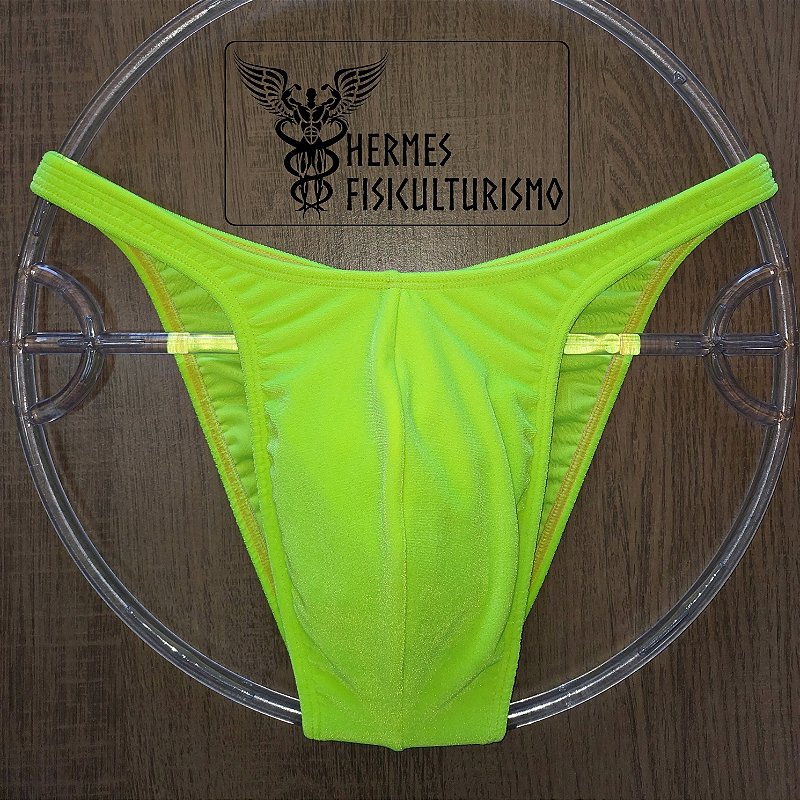 Sunga Bodybuilder Amarela Neon em Veludo - Corte Pró - Hermes ...