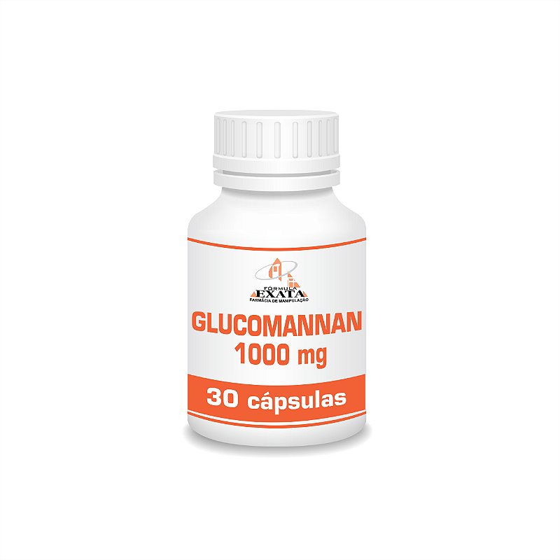 GLUCOMANNAN 1000mg - 30 cápsulas - Farmácia Fórmula Exata