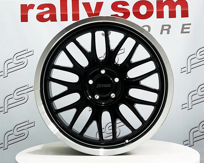 Jogo de Roda Petrol P4C Preto Borda Diamantada 5x108 - 19x8,0 Offset 40 - Rally Som Store ...