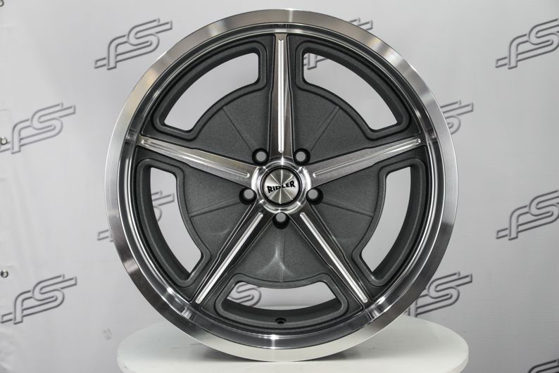 Jogo de Rodas Ridler 605 Grey Aro 18 / Talas 8 e 9,5 / furação 5x114,3 ...