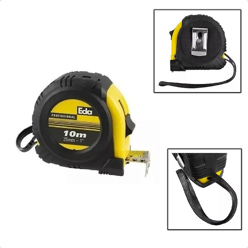 Trena 10mX25mm Ponta Imantada Emborrachada Eda Profissional - Bragante ...