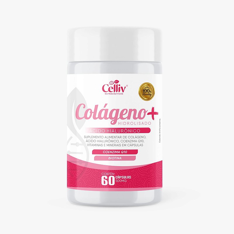 Colágeno Hidrolisado +Ac. Hialurônico Q10 Biotina vit 60 cap - Smart ...
