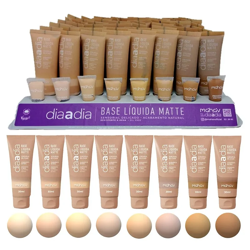 BASE LIQUIDA MATTE DIA A DIA MAHAV - Distribuidora Hotflowers