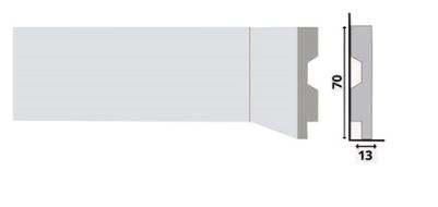 Rodapé Bellitas 7cm Branco Renova Flex Poliestireno Liso com Vinco 13mm ...