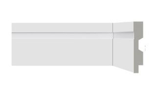 Rodapé Bellitas 7cm com Friso Renova Flex Poliestireno Branco com Vinco ...