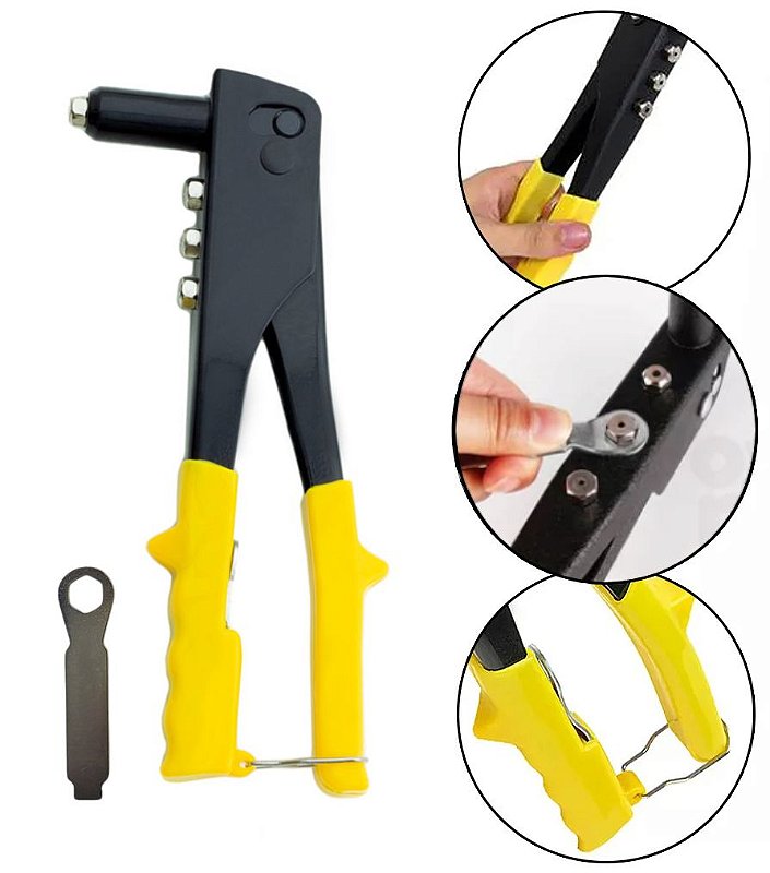 ALICATE REBITADOR REBITADEIRA MANUAL REBITES 2.4 3.2 4.0 4.8 - MFL ...