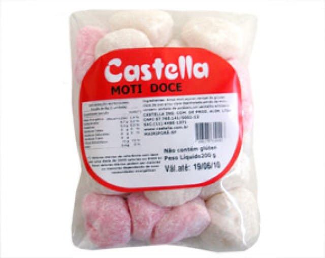MOCHI DOCE BRANCO E ROSA SEM RECHEIO CASTELLA - 200g - Miki Produtos ...