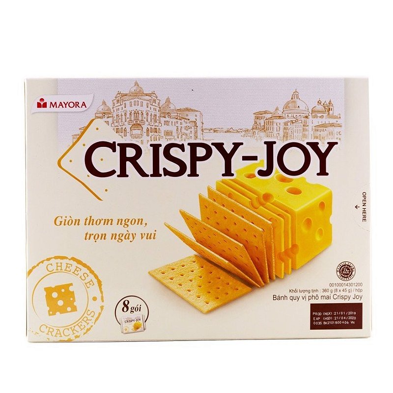 BISCOITO DE QUEIJO CRISPY JOY MAYORA - 180g - Miki Produtos Orientais