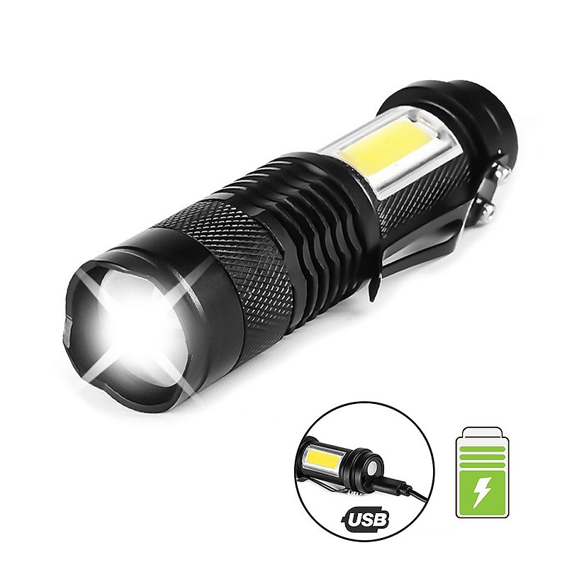 Mini Lanterna Led COB Portátil Usb Recarregável Tática Dupla - Catálogo ...