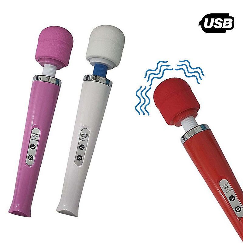 Vibrador Recarregável Varinha Mágica Silicone Usb Catálogo Gruposhopmix