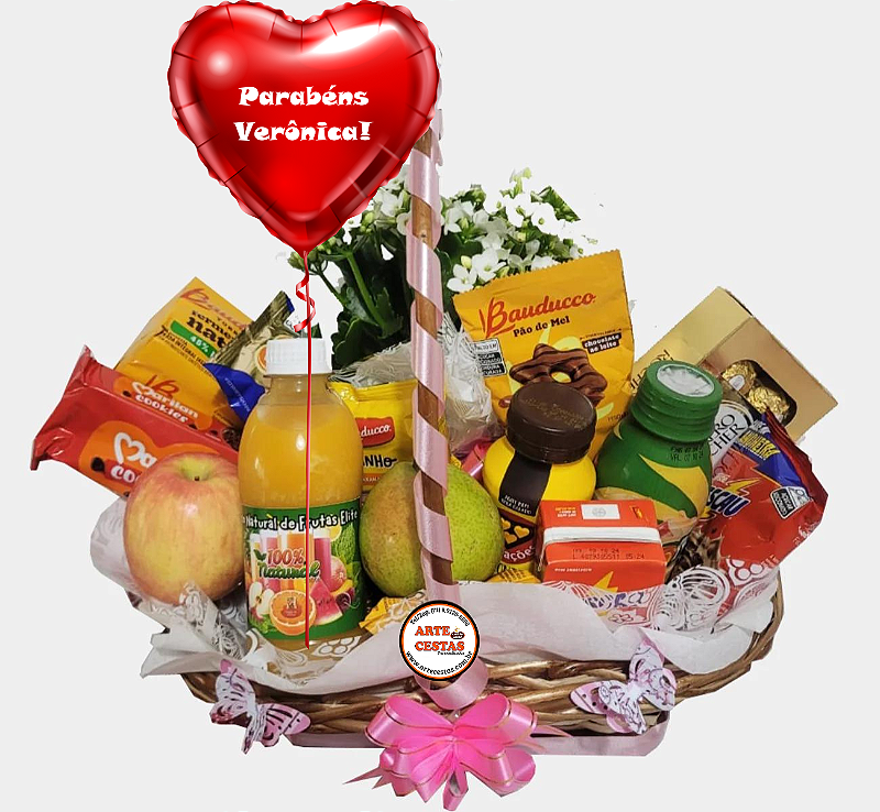 Arte Cesta Parabéns - Arte Cestas - Cestas Personalizadas