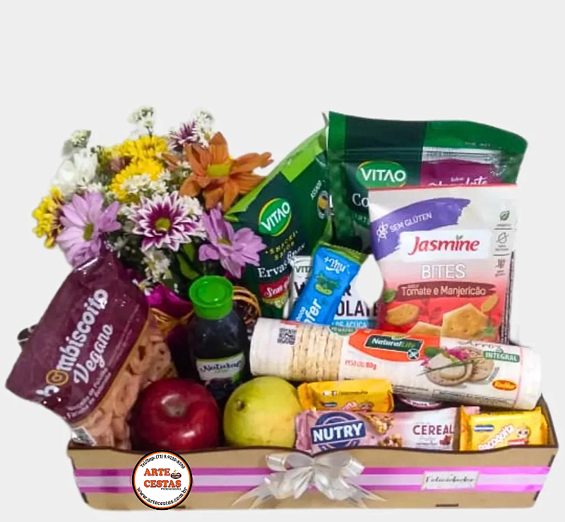Arte Cesta Vegana - Arte Cestas - Cestas Personalizadas