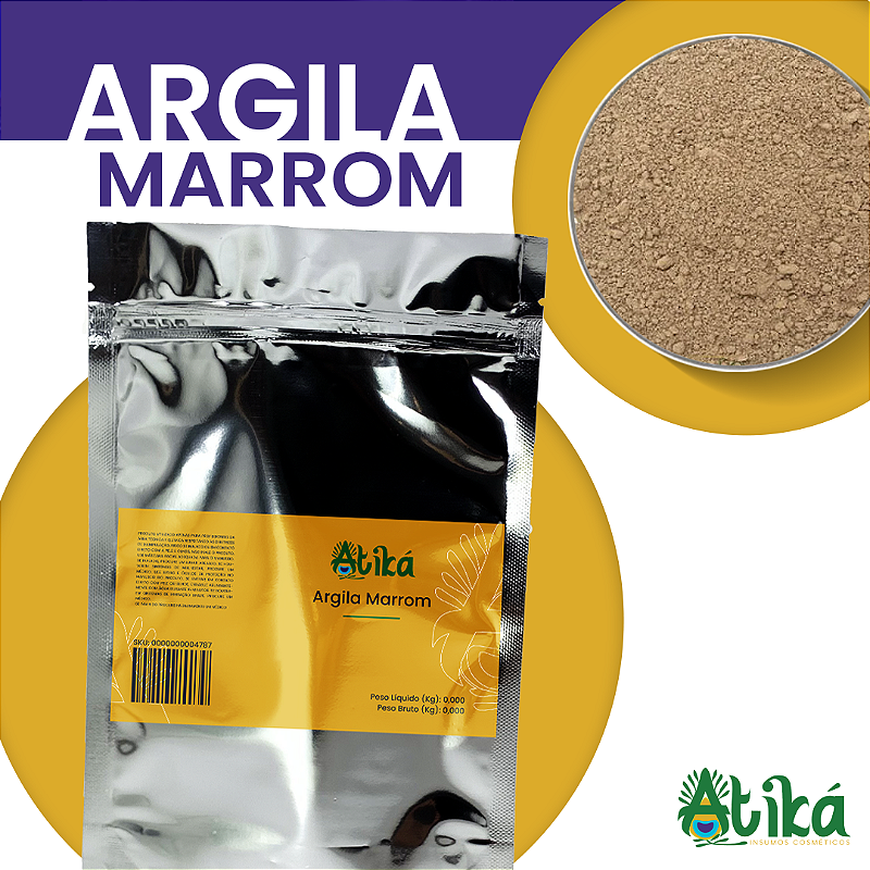 Argila Marrom - Máscara Facial e Corporal para Tratamentos - Atiká ...