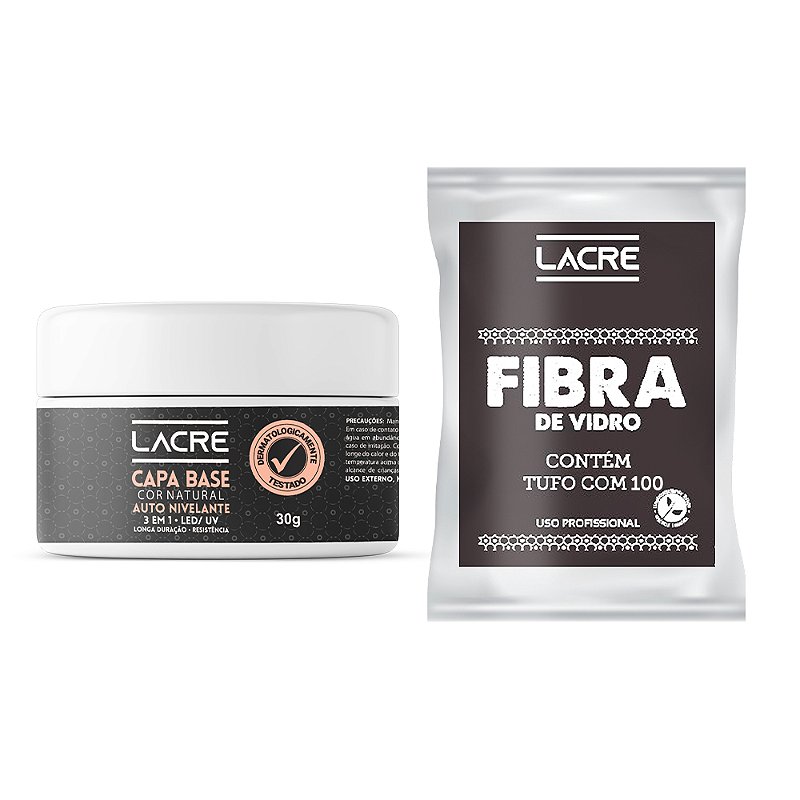 Kit Lacre Gel Capa Base 20g + Fibra de Vidro com 100 Tufos (Grátis ...