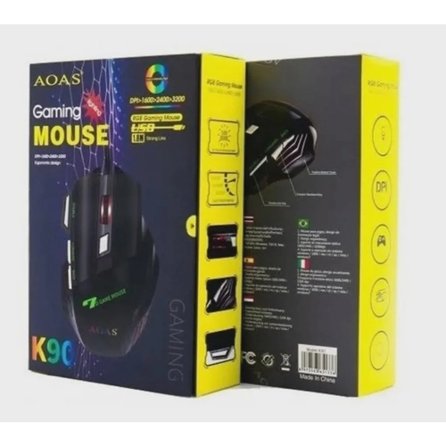 Mouse Gamer RGB AOS - Gamer Store A Loja dos Gamers
