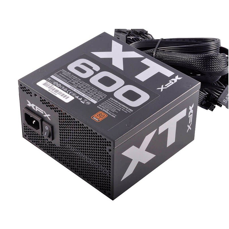 Fonte 600W 80 Plus XFX XT600 - JD Informática MS - A loja que Campo ...