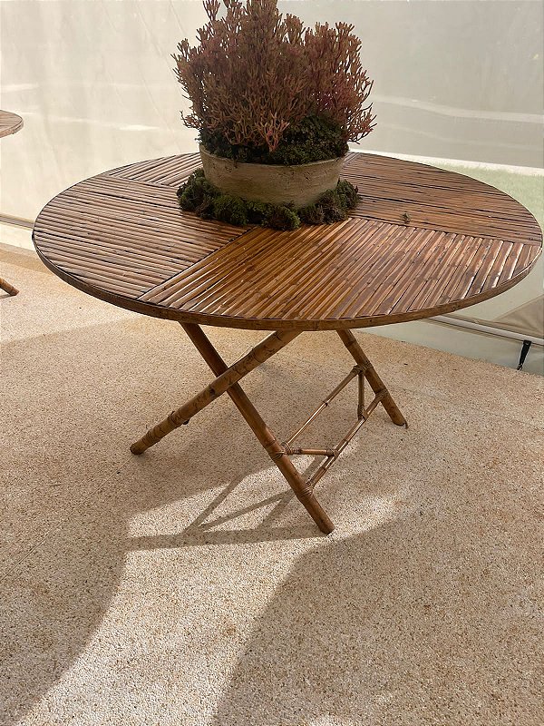 Mesa dobrável em bambu natural - Decoração para Mesas, Decoração para ...