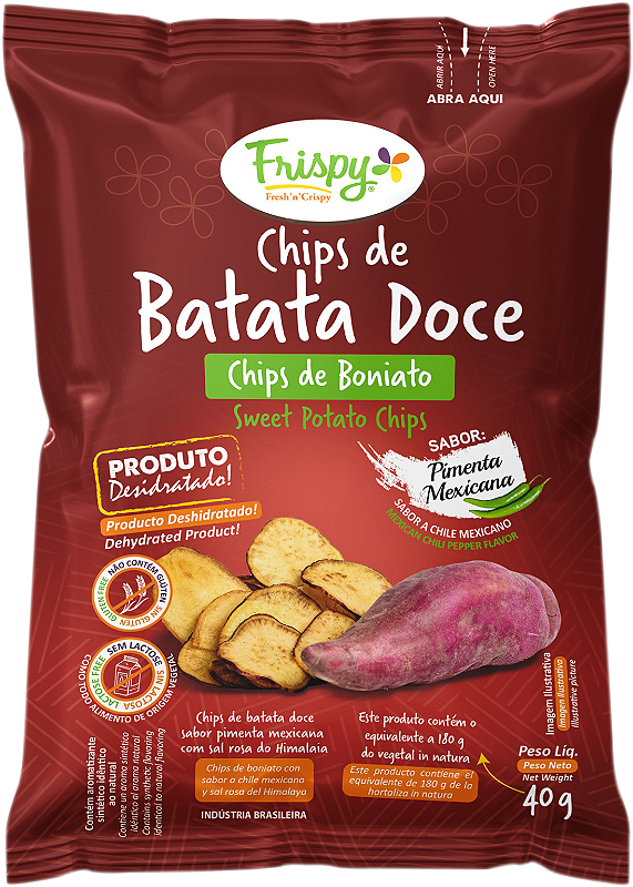 Chips de Batata doce / pimenta - Loja Frispy | Snacks saudáveis de vegetais