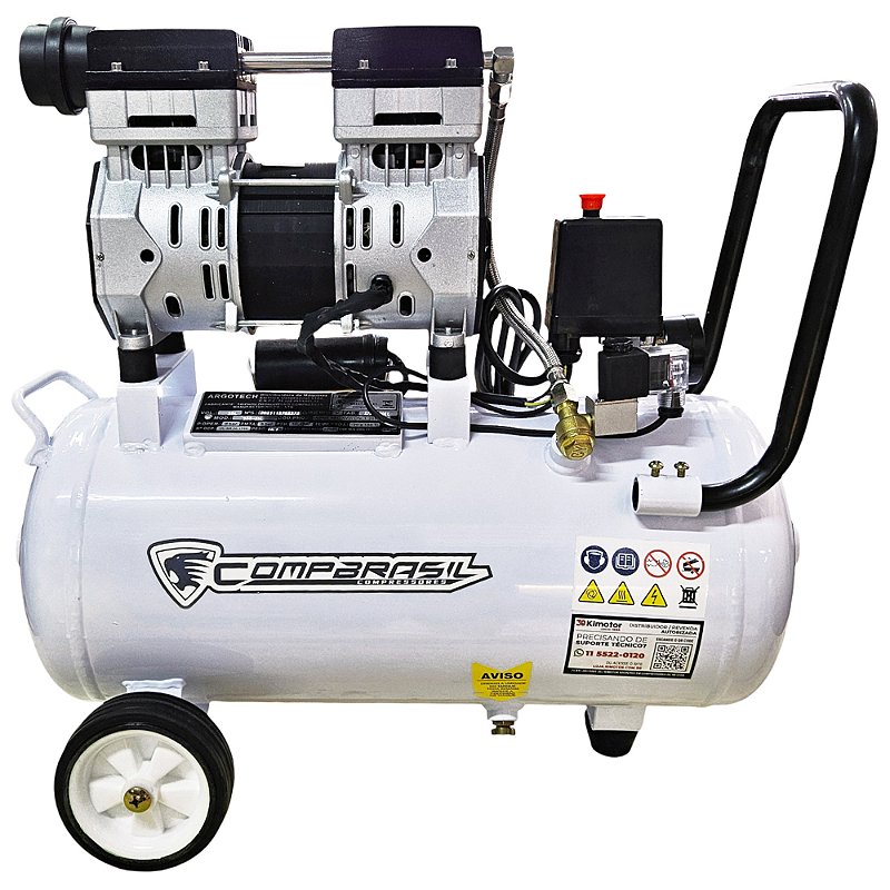 Compressor Compbrasil 750/25L - 5,4pcm 25L 120psi - 220V - Isento de Oleo - KIMOTOR - Autorizada ...