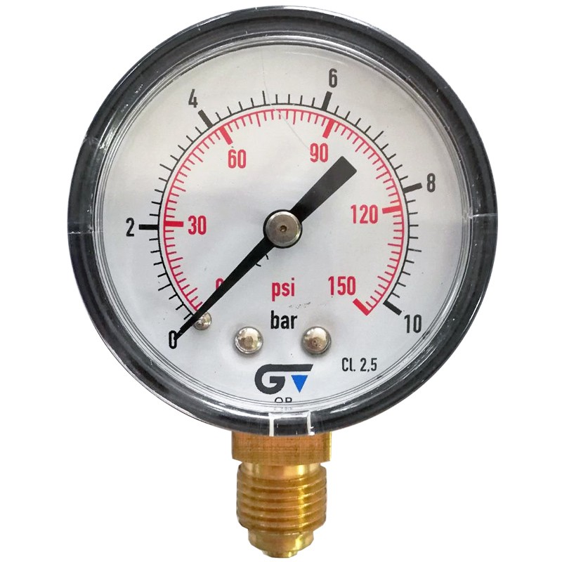 Manometro Vertical - em ABS - Rosca 1/4 - 150psi ou 10bar - 53mm ...