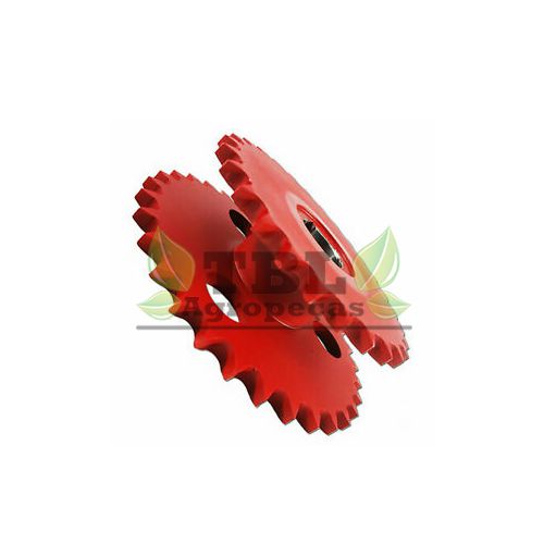 ENGRENAGEM DUPLA DO ELEVADOR DE GRÃOS COLHEITADEIRA CASE COD: 296023A1 ...