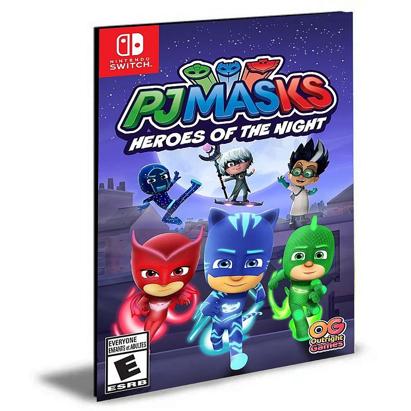 PJ MASKS HEROES OF THE NIGHT Nintendo Switch Mídia Digital - Rafa Gamer