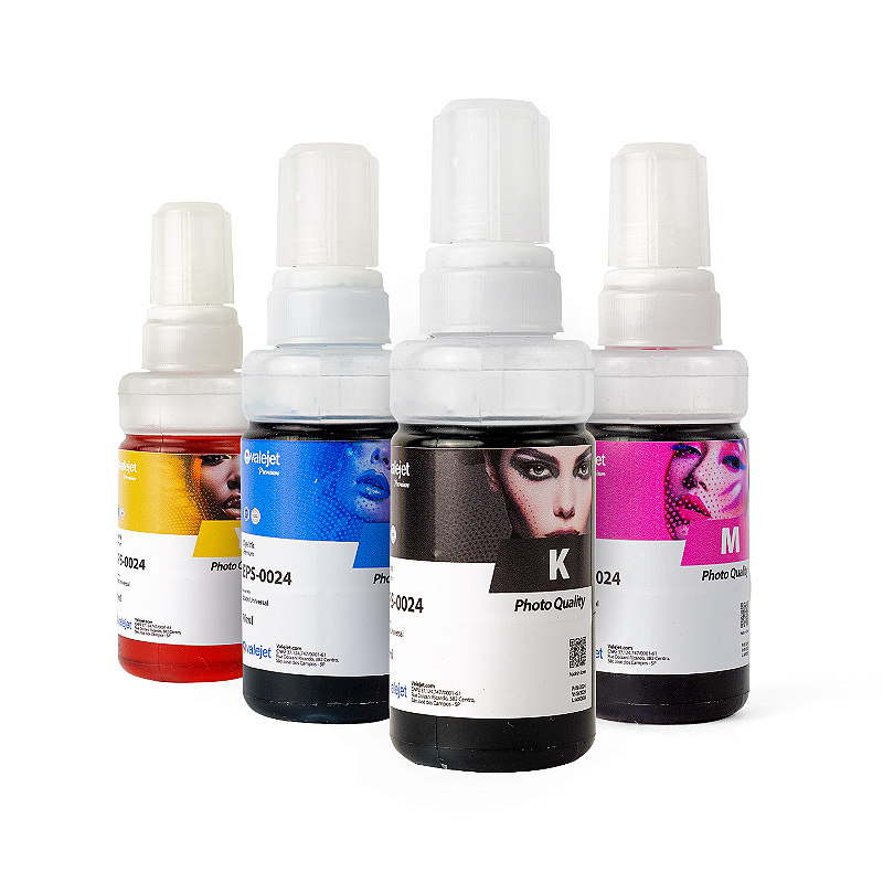 Kit 4 Tintas T664 para Epson L121 70ml Premium - Valejet.com: Tinta ...