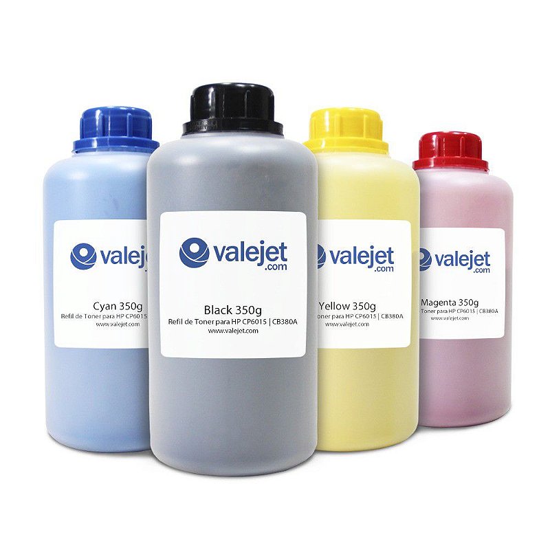 Kit Pó de Toner para HP CP6015 350g CMYK - Valejet.com: Tinta para ...