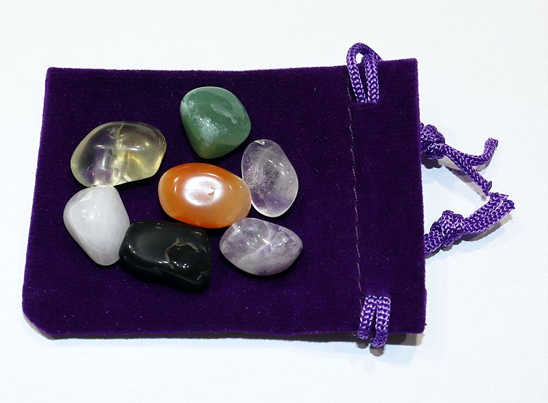 As 7 pedras da Sorte Pedras Naturais Amuleto da Sorte (S) - Trem de ...