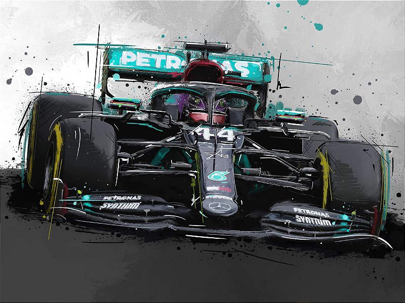 Quadro Lewis Hamilton, Mercedes W11, Ano 2020 - Edição Limitada - R ...
