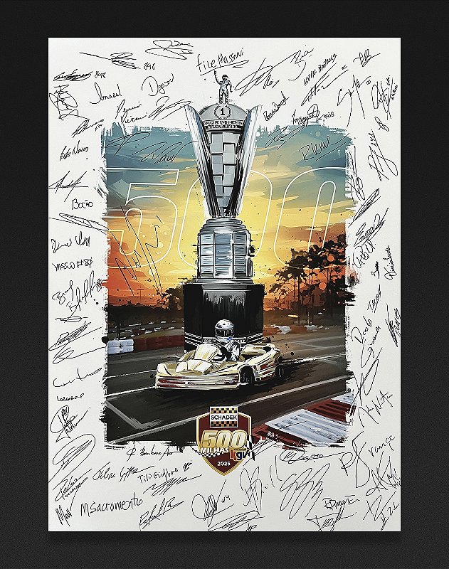 Poster Oficial 500 Milhas de Kart Pro 2025 - ASSINADO! - R. Barbour Art ...