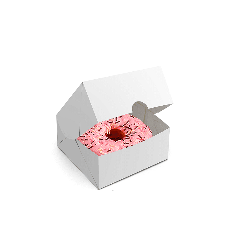 Caixa Para 1 Donuts Branca - As melhores embalagens e produtos para ...