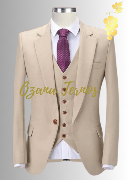Terno Bege Claro Slim - Ozana ternos