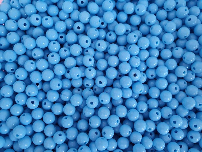 Bola azul leitosa 08mm - Madalena Leite Store