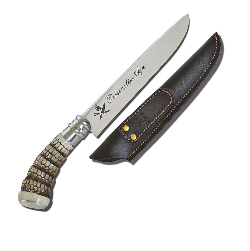 Faca Artesanal Cabo Rabo de Tatu 08 Polegadas - Personalizada ...