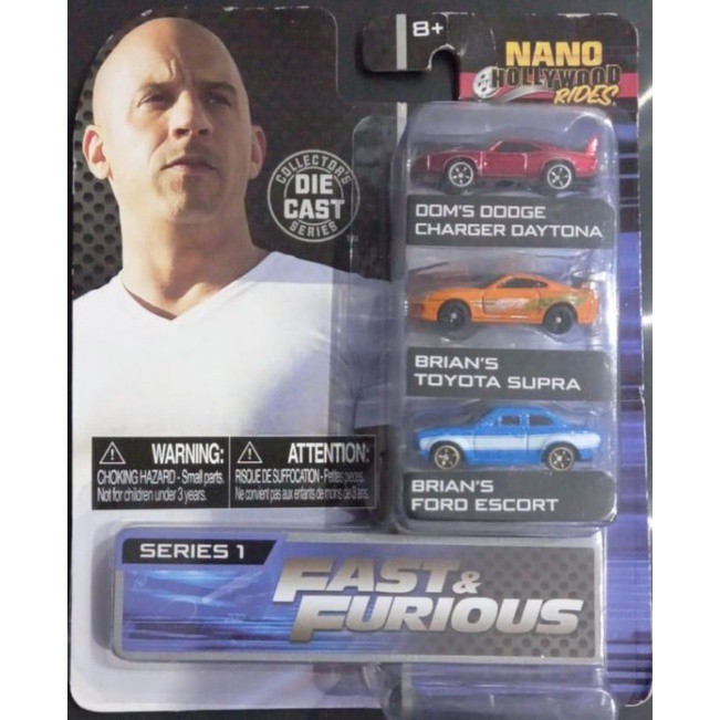 Jada Toys Nano Pack - Velozes e Furiosos Series - 3 miniaturas - Minisclub Jada Toys Nano Pack - Velozes e Furiosos Series - 3 miniaturas - Minisclub
