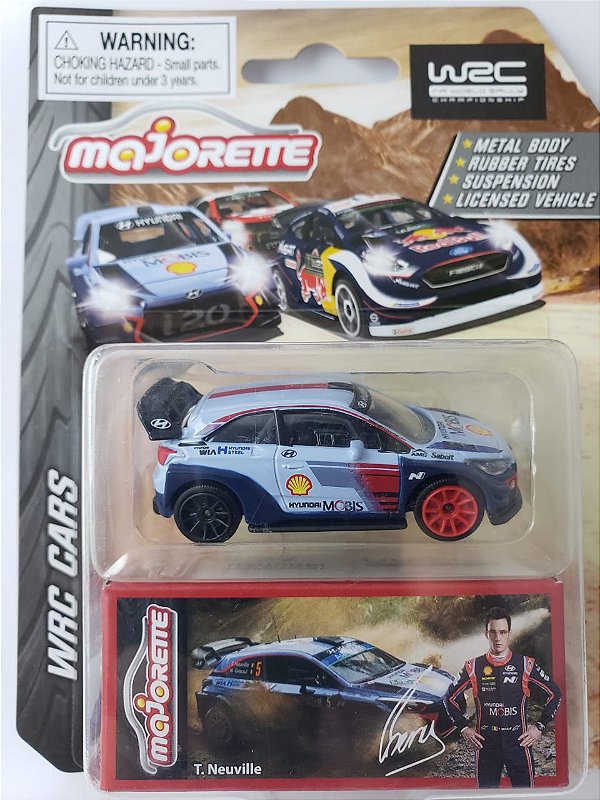 Miniatura Majorette - Hyundai I20 WRC Rally - Escala 1/64 Aprox 8cm ...