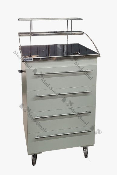 Carro Curativo 4 Gavetas - Med-Sinal Produtos Veterinarios Carro Curativo 4 Gavetas - Med-Sinal Produtos Veterinarios