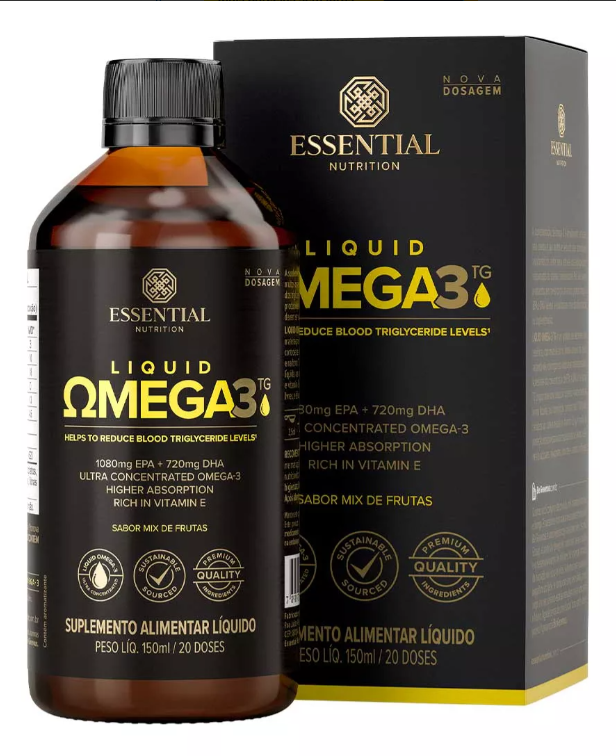 Super Omega 3 Tg Liquido 150 Ml Essential Nutrition Sabor Mix De Frutas ...