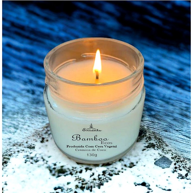 Vela Aromática Cera de Coco Bamboo | Encanto Velas Decorativas ...