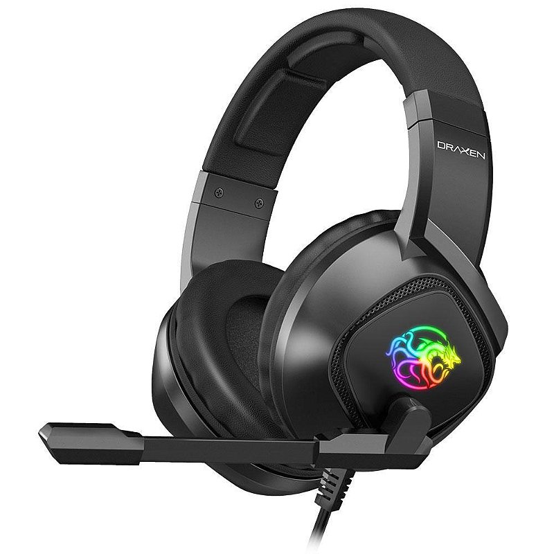 Headset Gamer Draxen DN102 RGB, P3 com Adaptador P2 - DN102/RGB - Saqueti