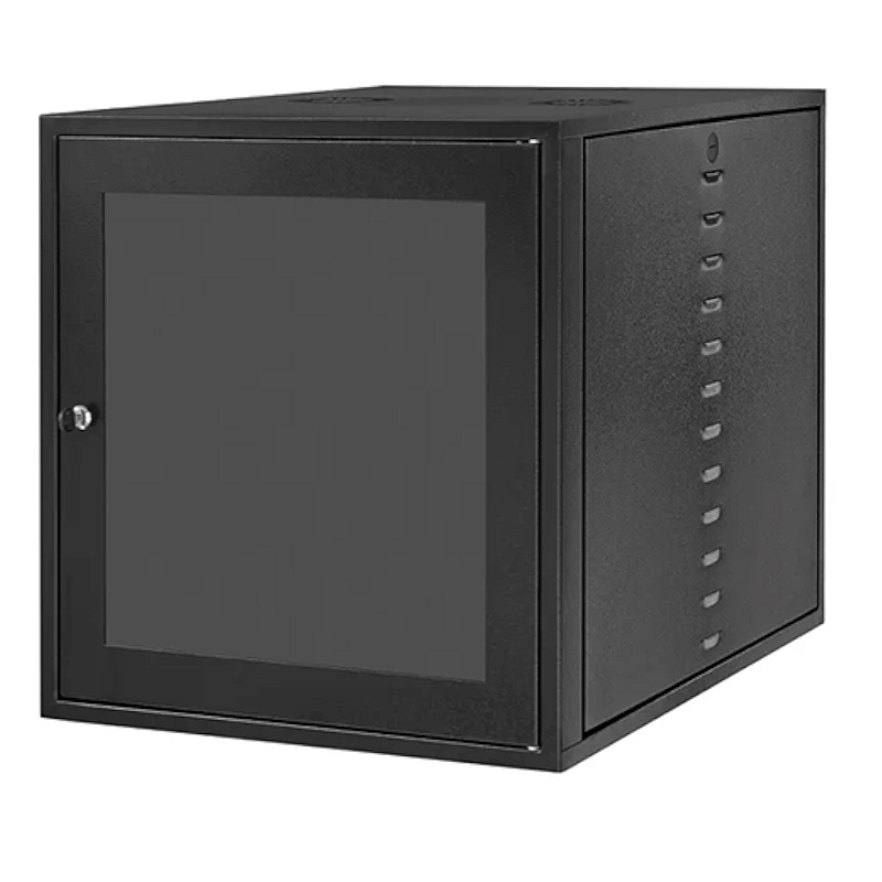 MINI RACK DE PAREDE 12u X 570mm - PRETO - CabFlix