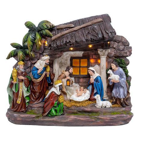 Presépio 33 Cm Luminoso E Musical - Resina - Angeli Dei - Artigos ...