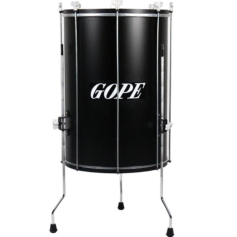 Surdo Gope 16" 60cm Preto c/ Tripé Alumínio - Clube da Percussão ...