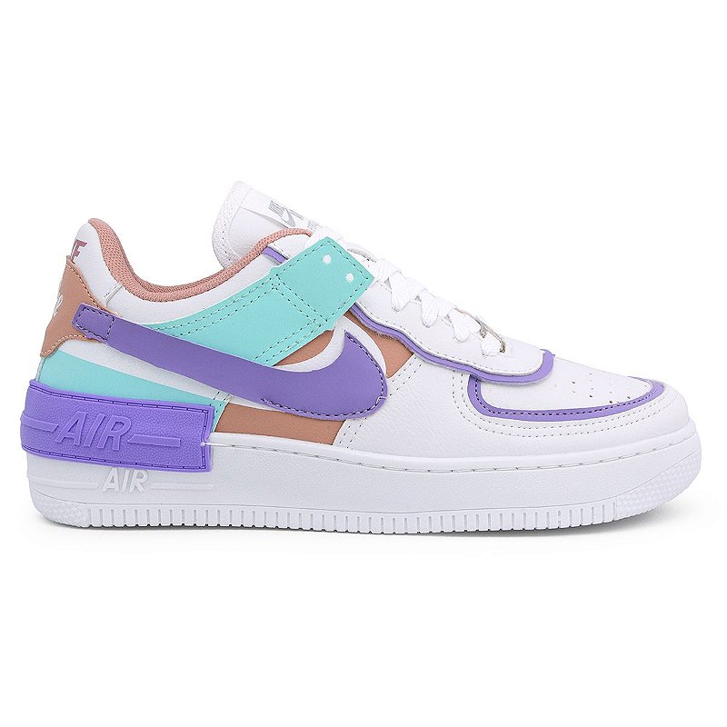 Nike Air Force Shadow Bege Lilás - Loja no pé. Os melhores calçados!