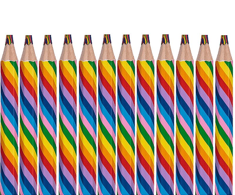 Kit 12 Lápis Jumbo Arco-íris - Lyke - Shop Macrozao
